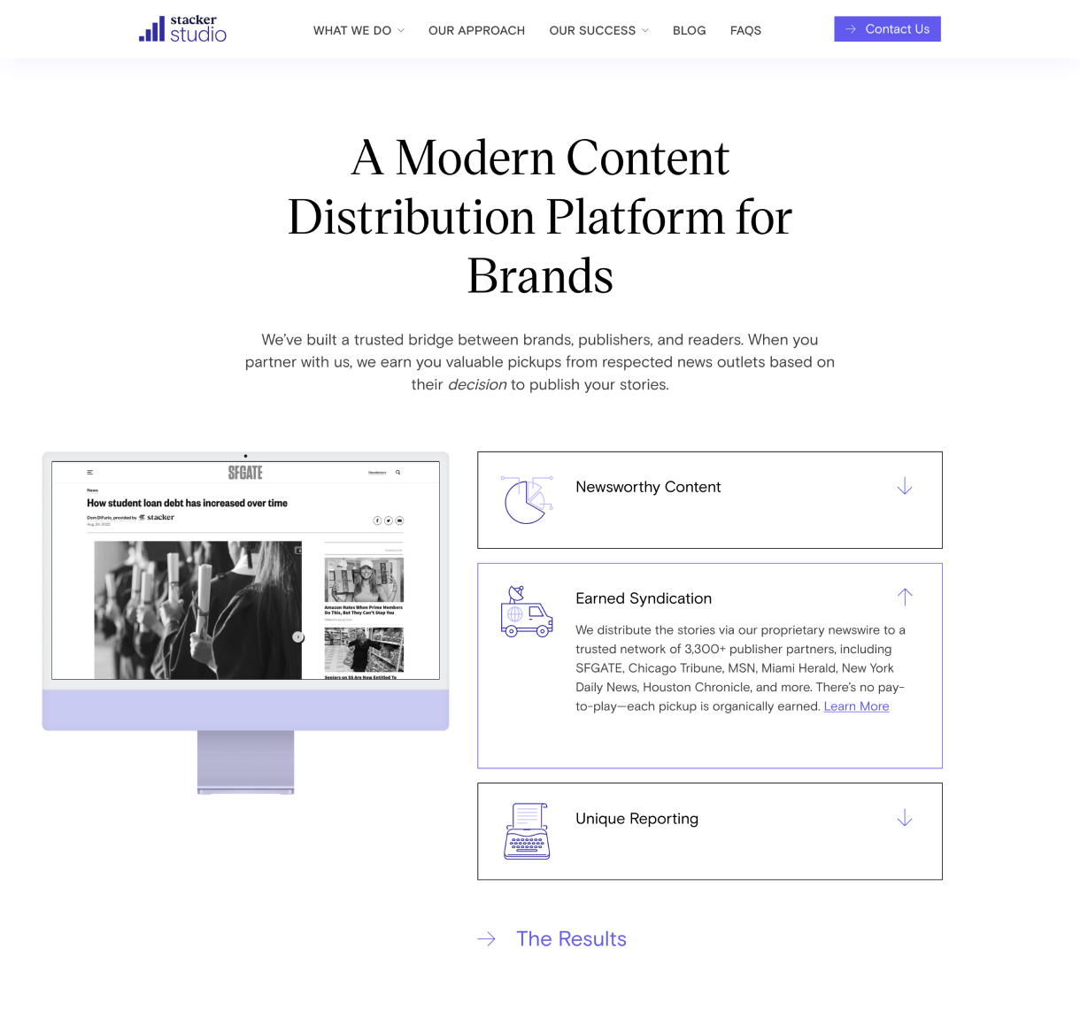 Portfolio Example: Stacker Studio | SmartBug Media®
